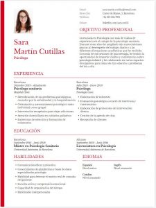 Ejemplos de curriculum vitae por profesiones | OnlineCV.es