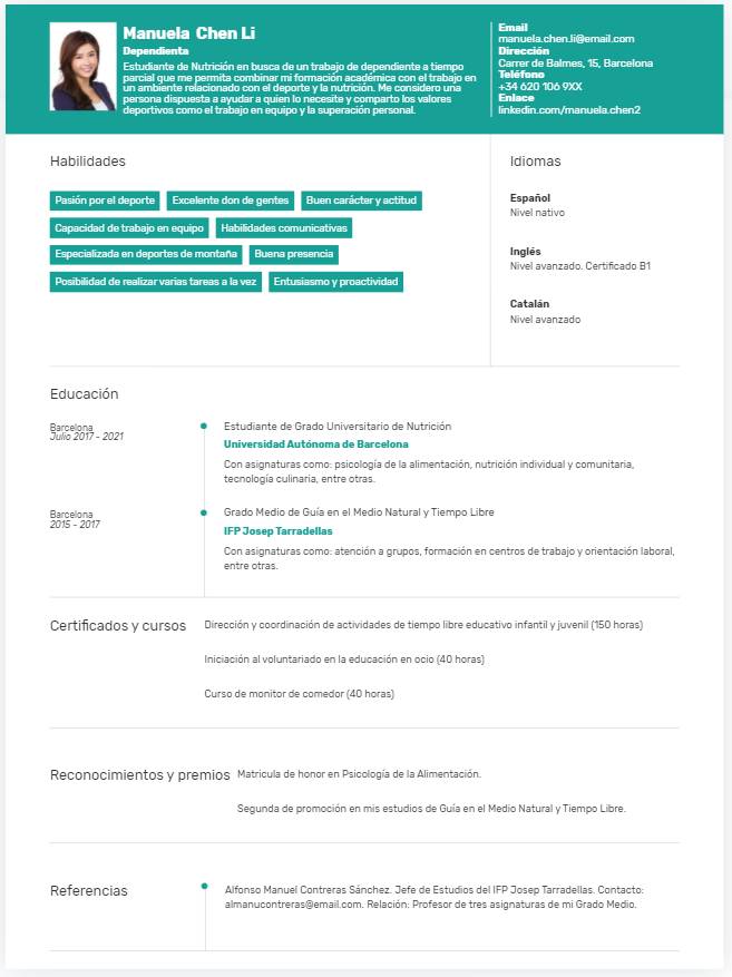 El formato del curriculum vitae | OnlineCV