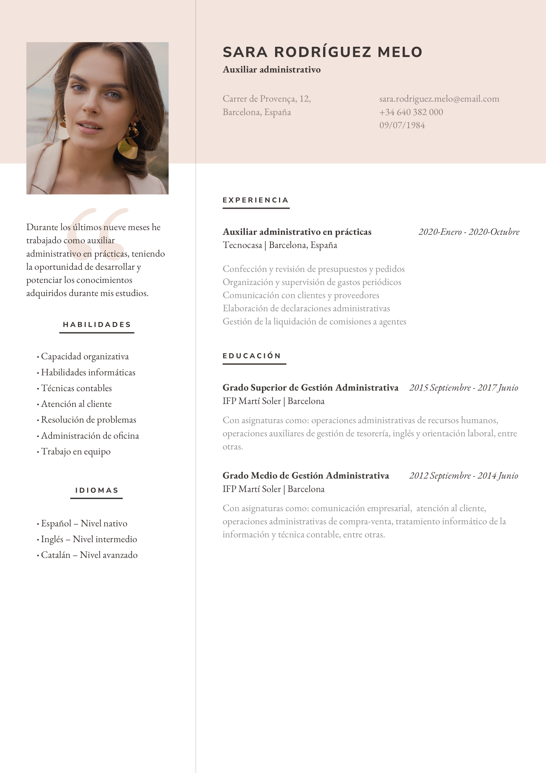 Curriculum vitae básico: Crea un cv sencillo en minutos