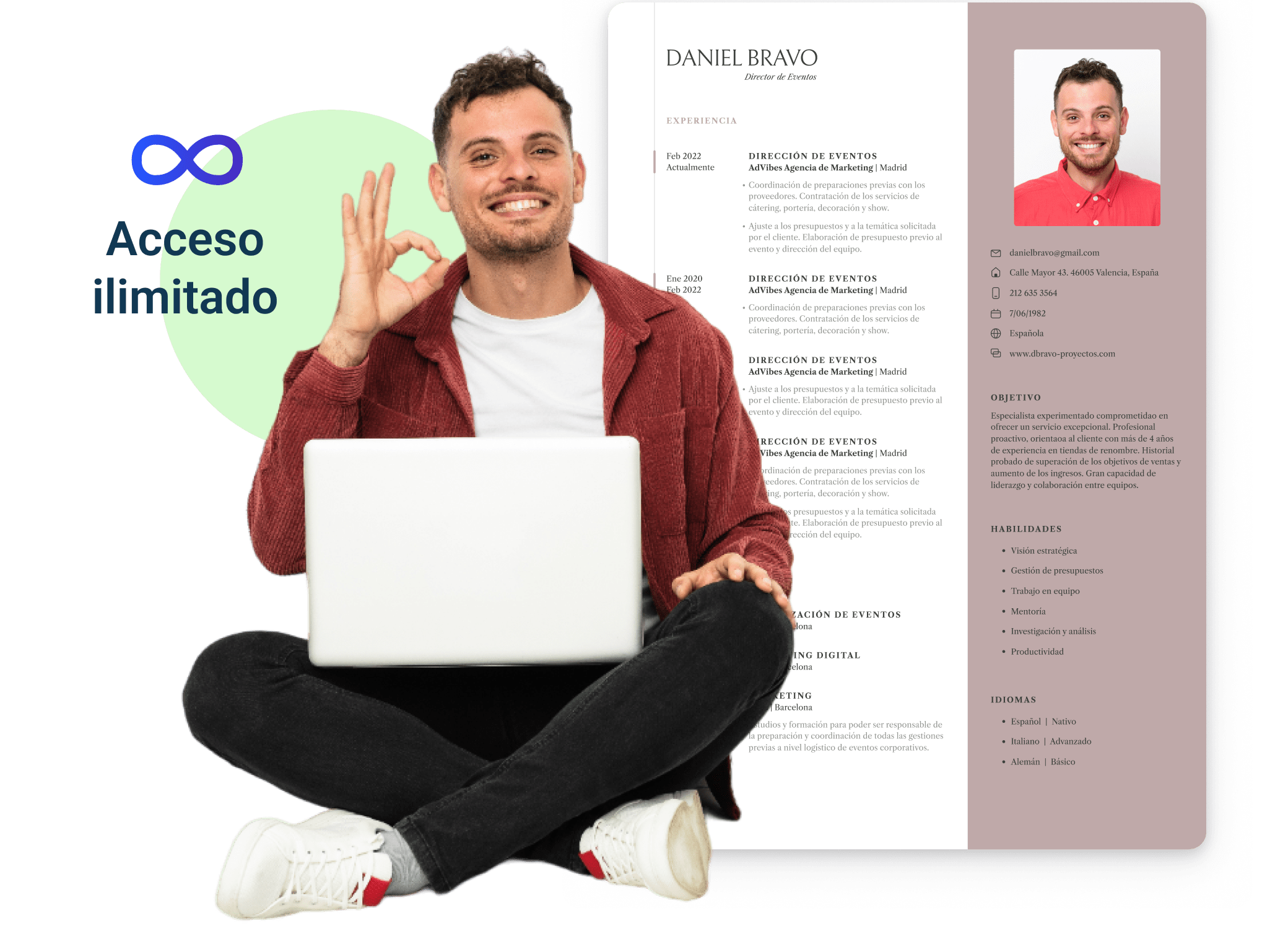 Modelo de currículum de Operario de almacén - OnlineCV